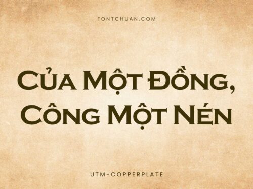 Tải Font UTM mới nhất miễn phí | Font Chuẩn