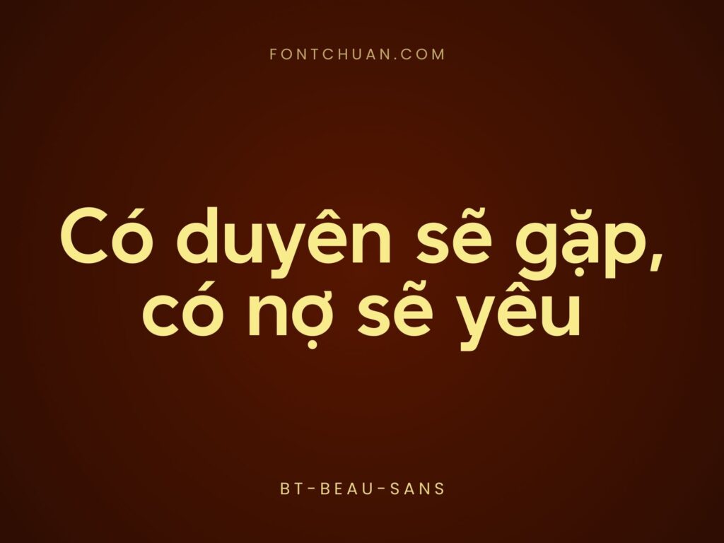 Tải Font Bt Beau Sans Typeface Font Tiếng Việt miễn phí | Font Chuẩn